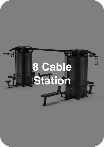 8 Cable Station | Modular Multi-User Cable Machine | Intenza